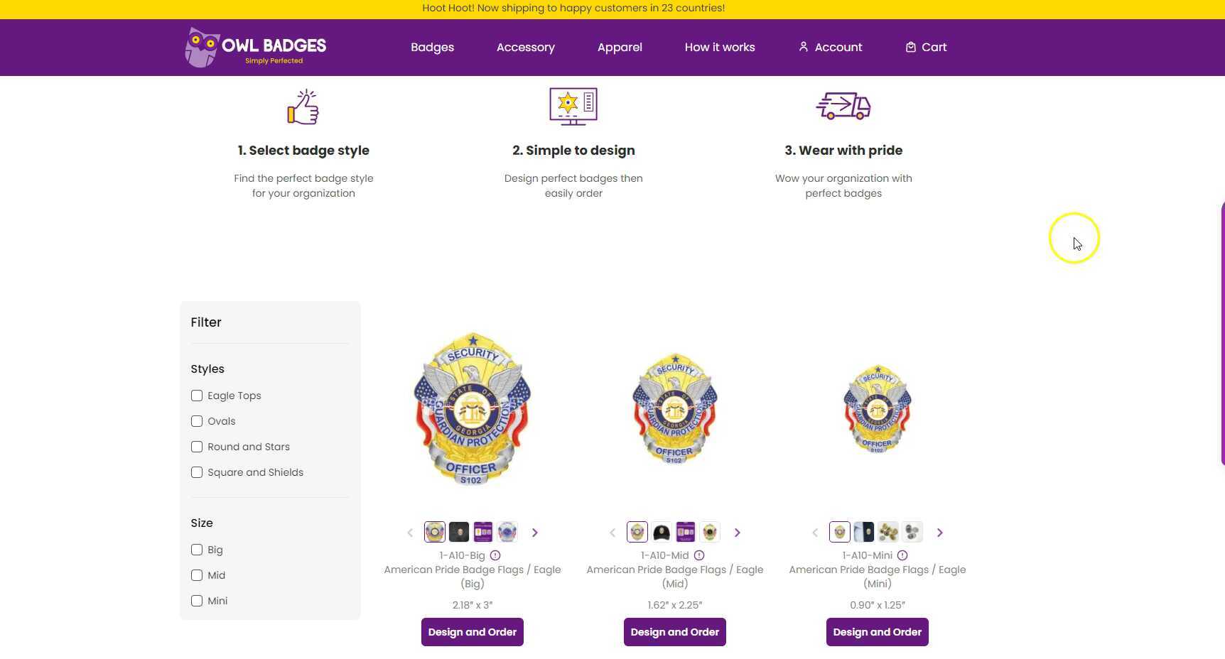 Step 1.1 Badge Style (Prices)