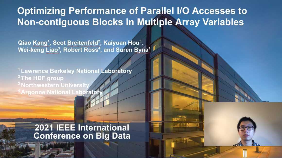 Optimizing Performance of Parallel I/O Accesses to Non-contiguous Blocks in Multiple Array Variables