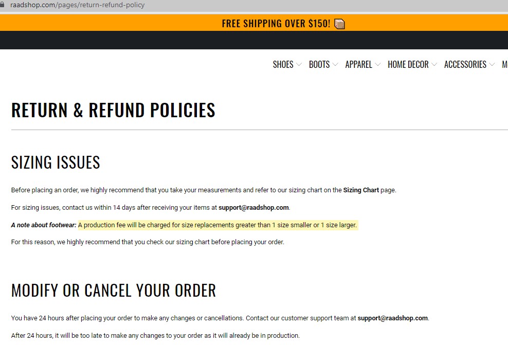 Snip - Return & Refund Policies - Raad Shop - Google Chrome (88)