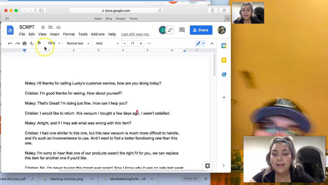 Video Recording customer service