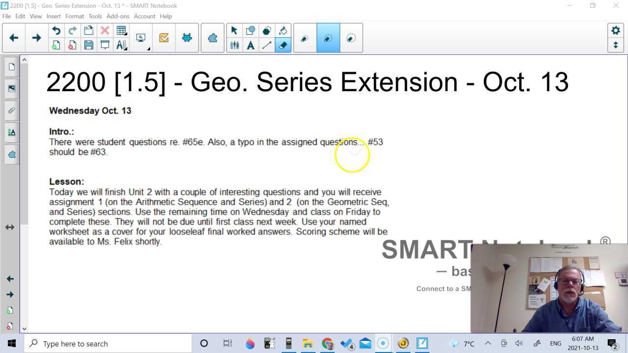 2200 [1.5] - Geo. Series Extension - Oct. 13