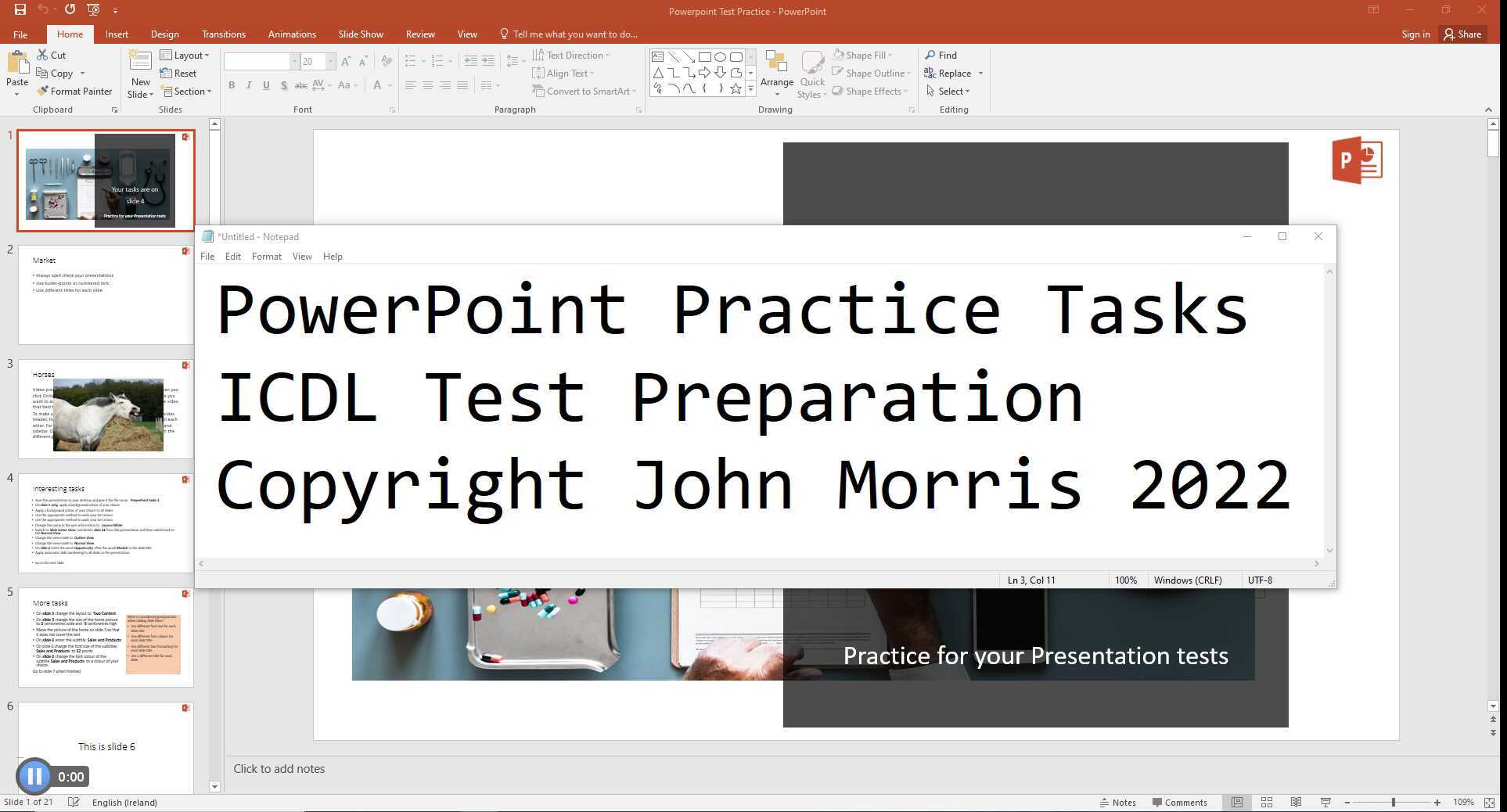 PowerPoint Practice Tasks File 1