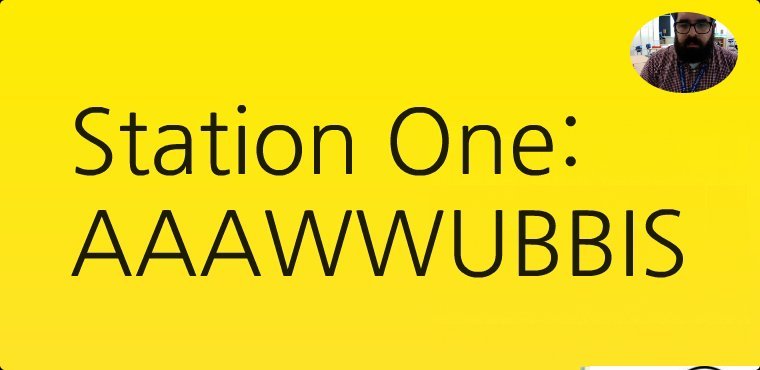 Station #1--AAAWWUBBI-fication