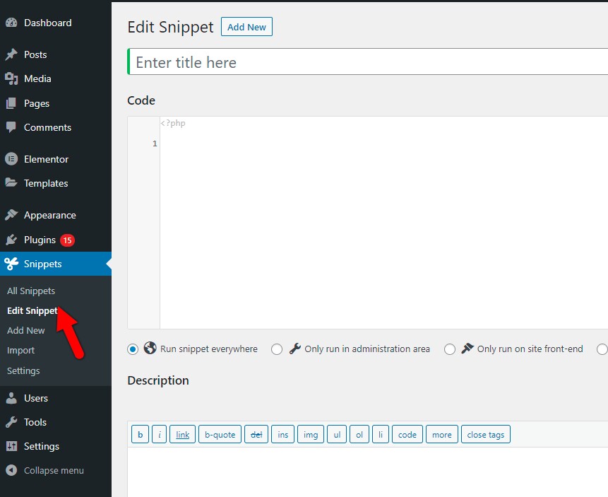 Snip - Edit Snippet Wordpress Guru WordPress - Google Chro