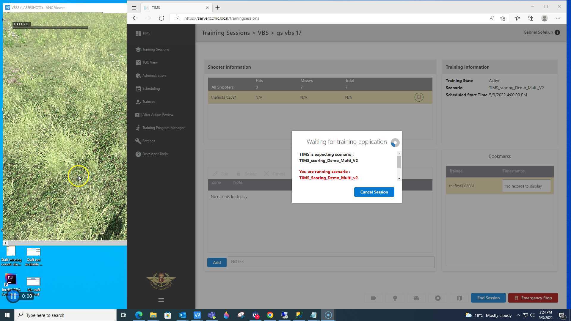 VBS second run check mark available