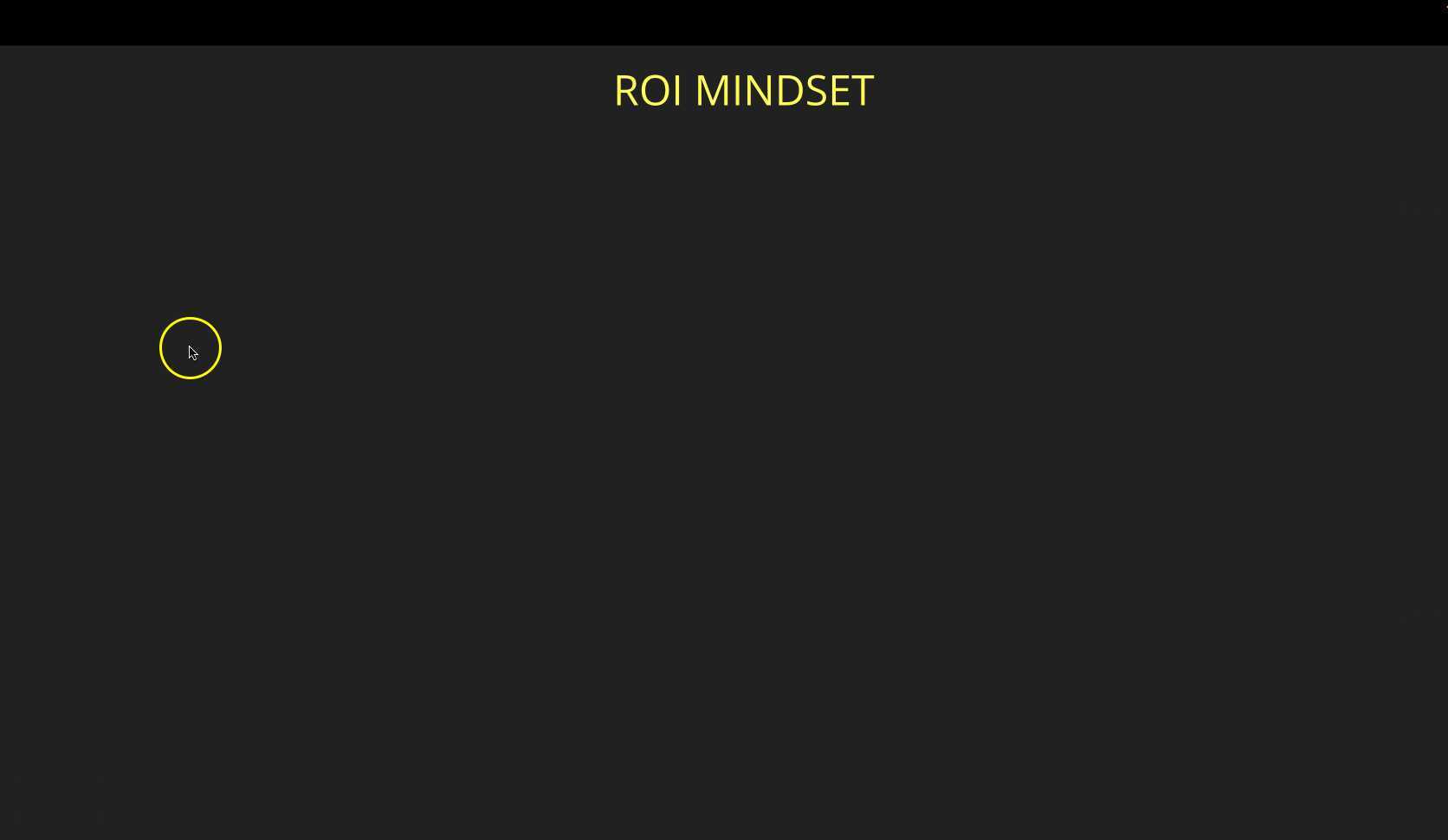 ROI Mindset