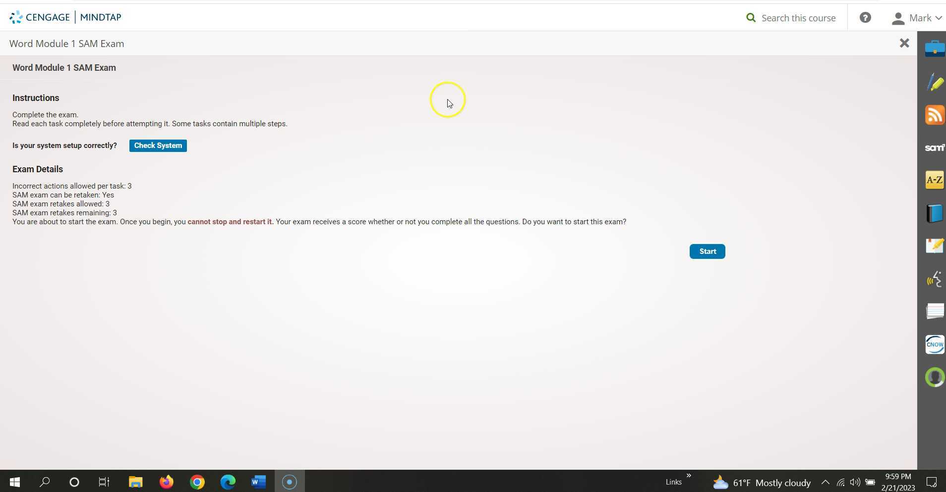 Avery_Demonstration of WORD Module 1 Assessments