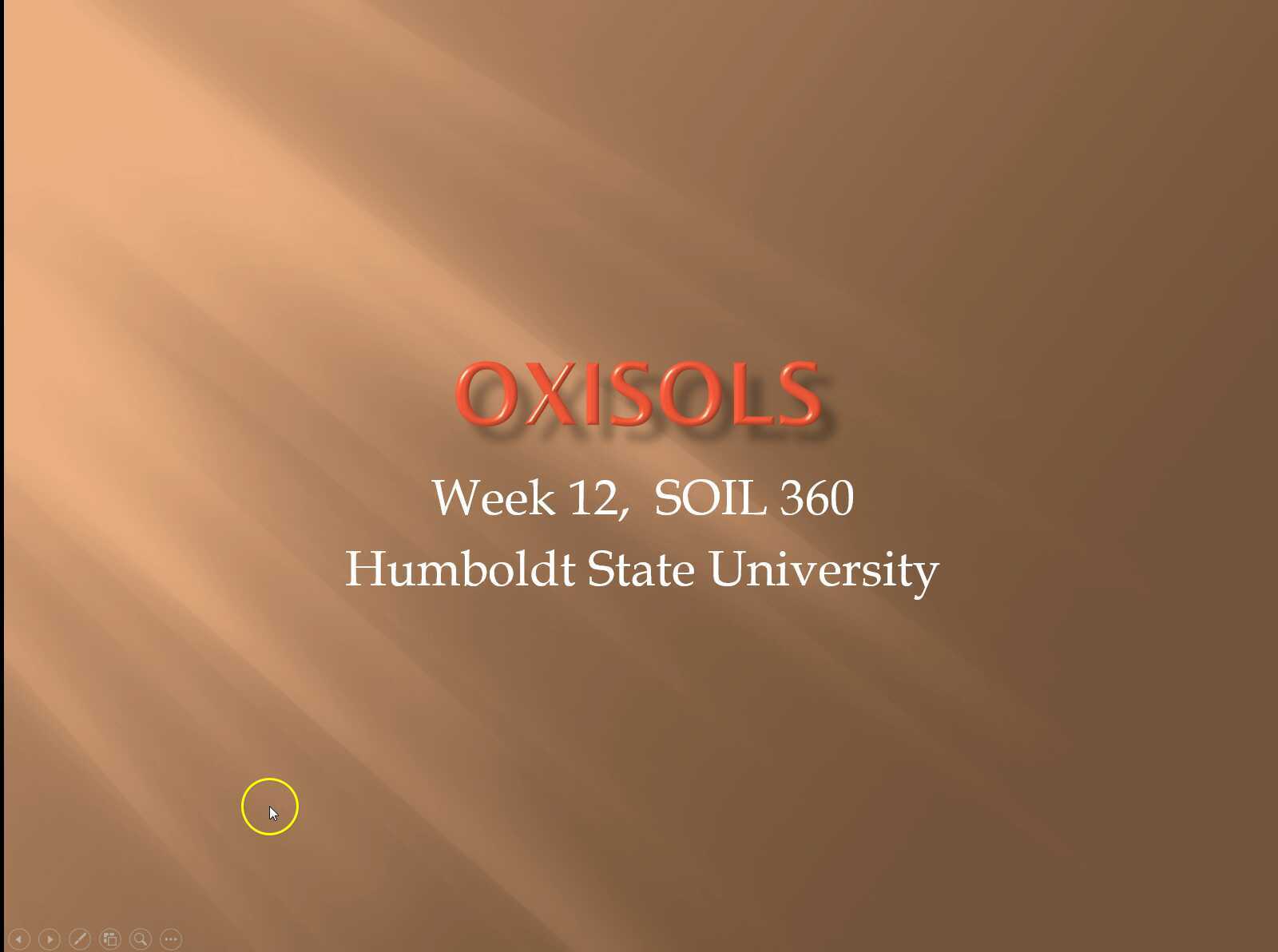 Week 12 Oxisols recorded 2018
