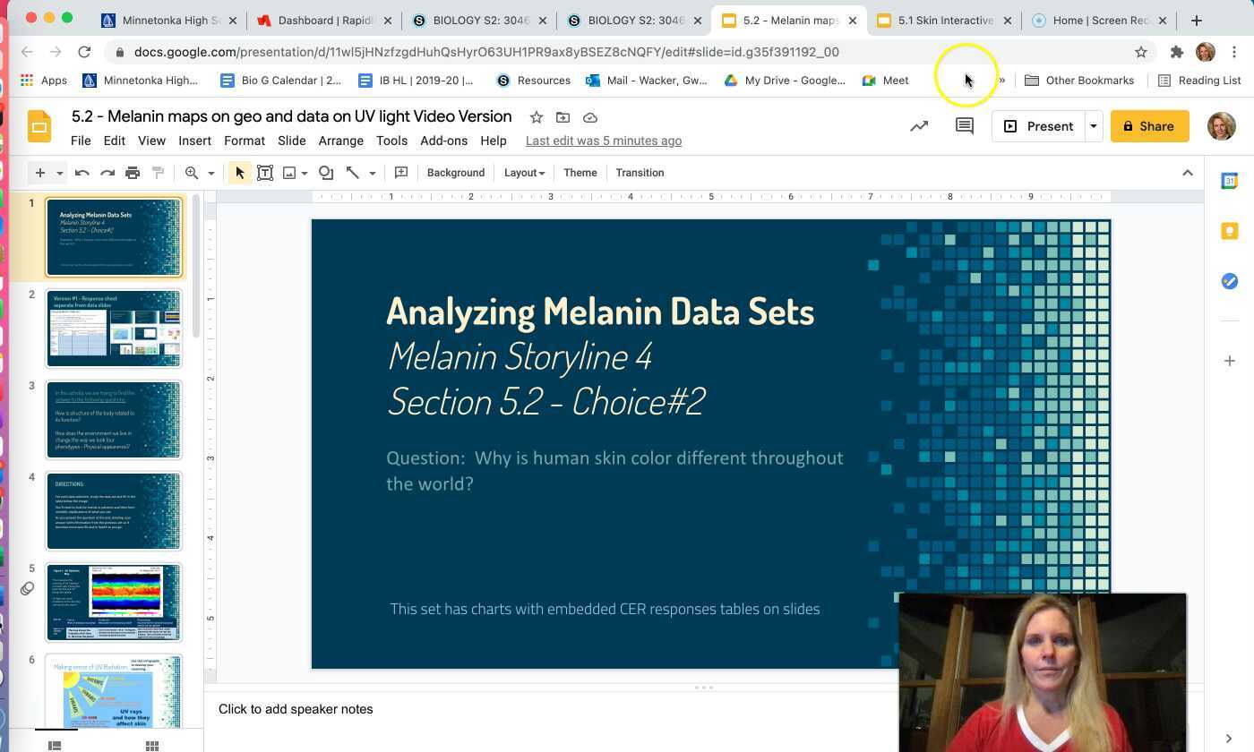 5.2 Melanin data sets [CER tables] Video