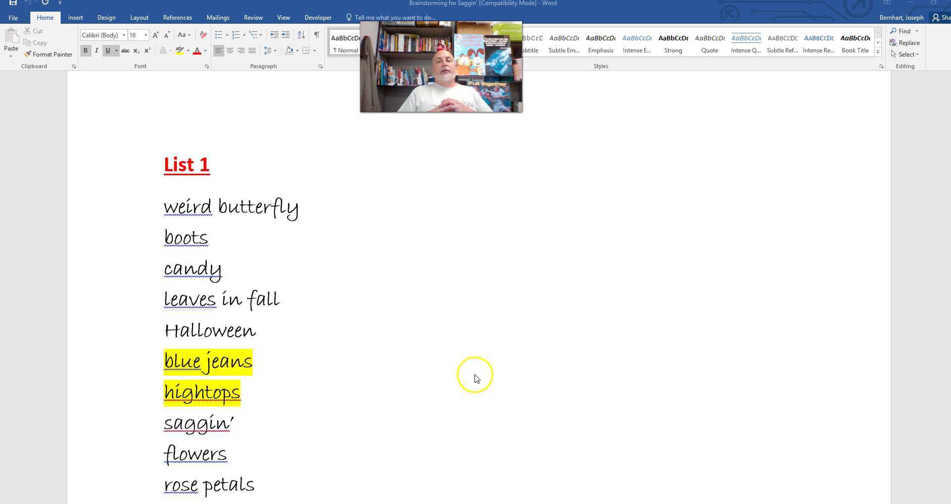 Prewriting, Drafting, Revising Inkblot Poem