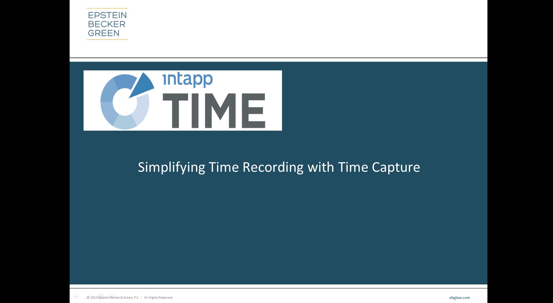 Intapp Time Capture