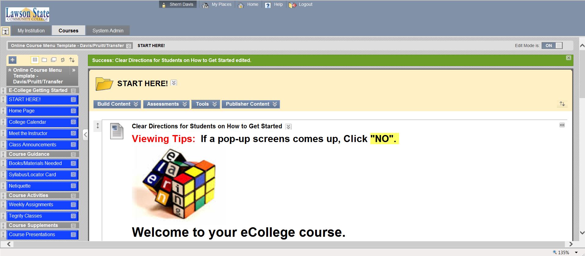 eCollege Introduction--Video 1
