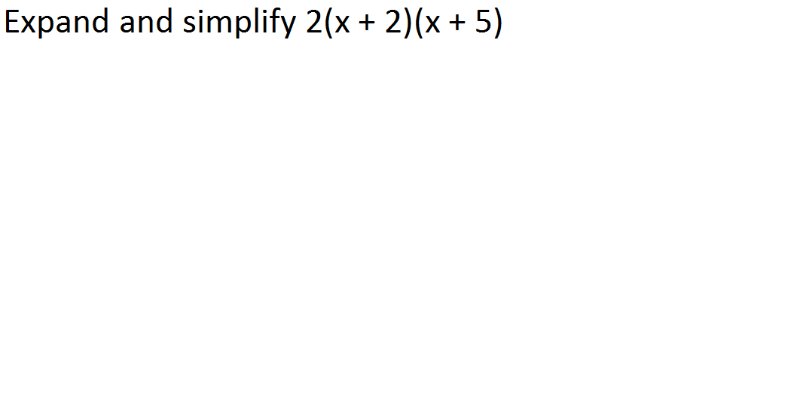 Expand and simplify 5