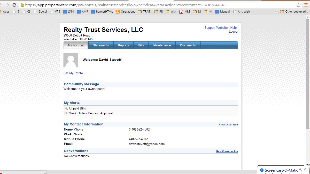 Owner portal walk through