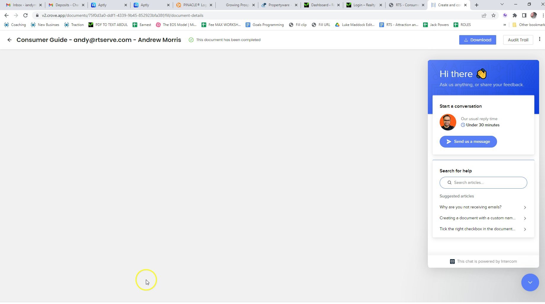 crove documents issue