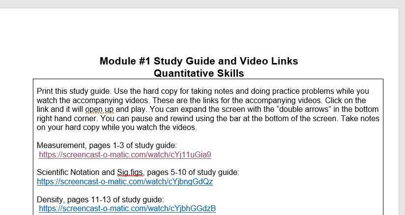 Module 1; Measurement