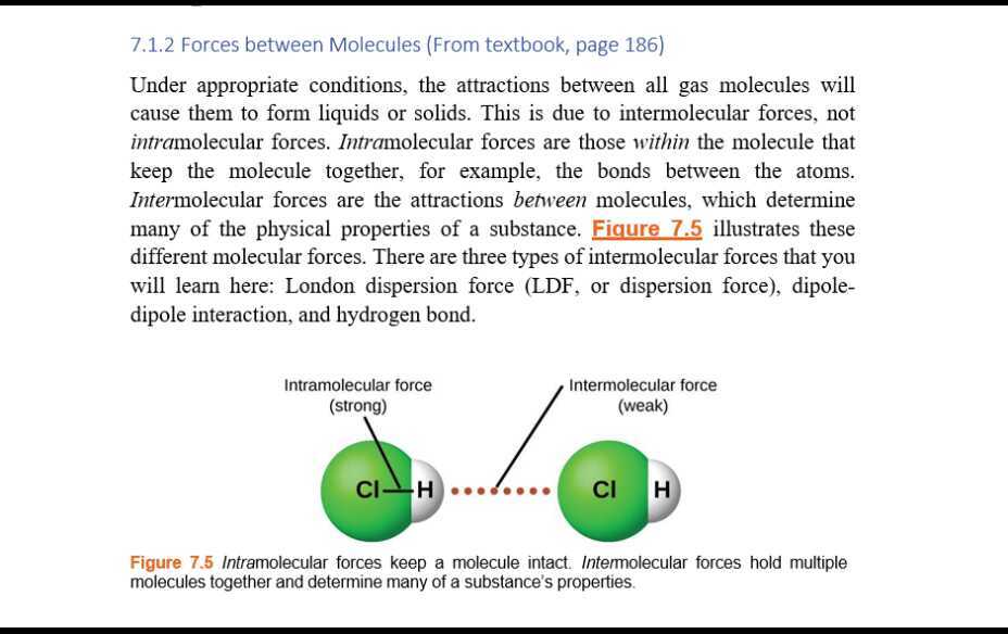 Module 7; Identification of Intermolecular Forces