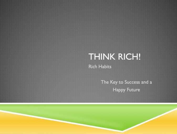 Think Rich! SMART Goals