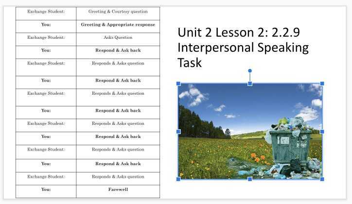 Fr3U2L2 Interpersonal Task