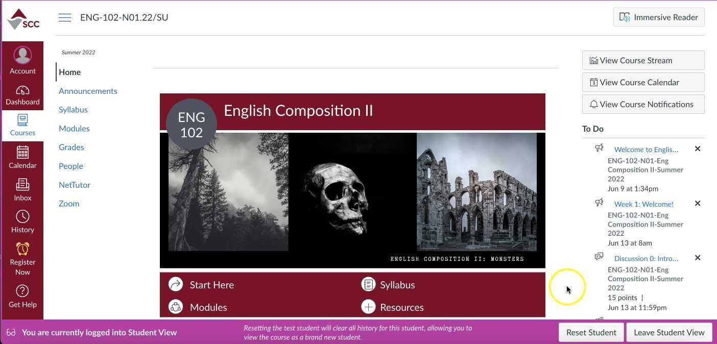 Course Tour ENG 102-SU 22