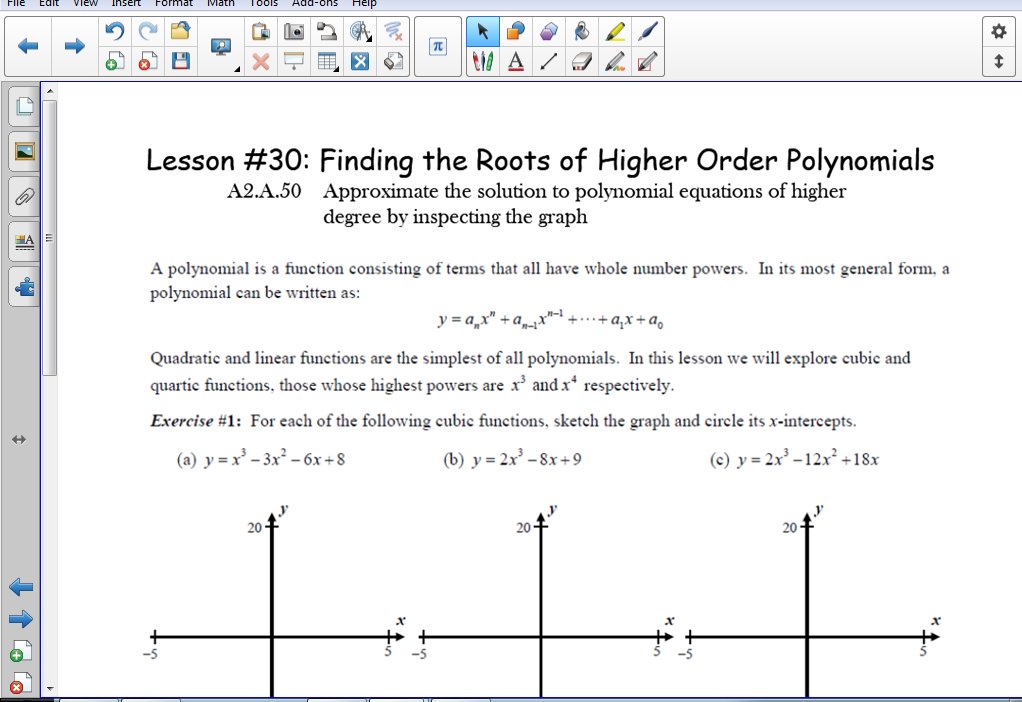 Lesson #30 - Finding the Roots of Higher Order Polynomials