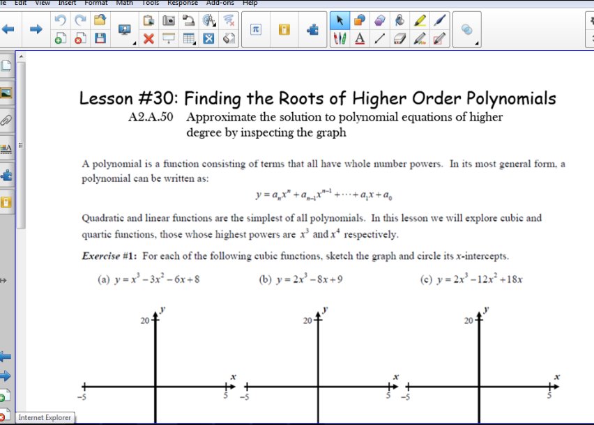 Lesson #30 - Finding the Roots of Higher Order Polynomials