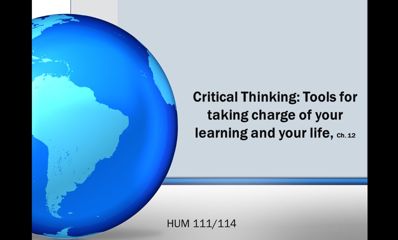 Ch 12 Critical Thinking Tools