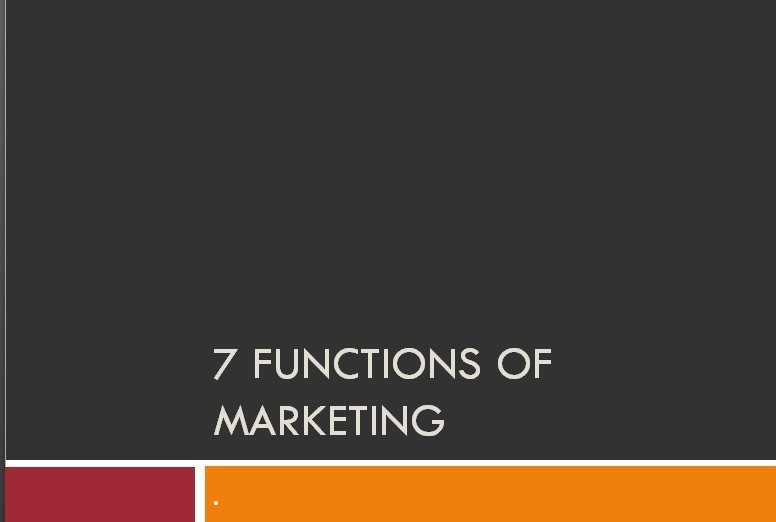 7 functions of marketing