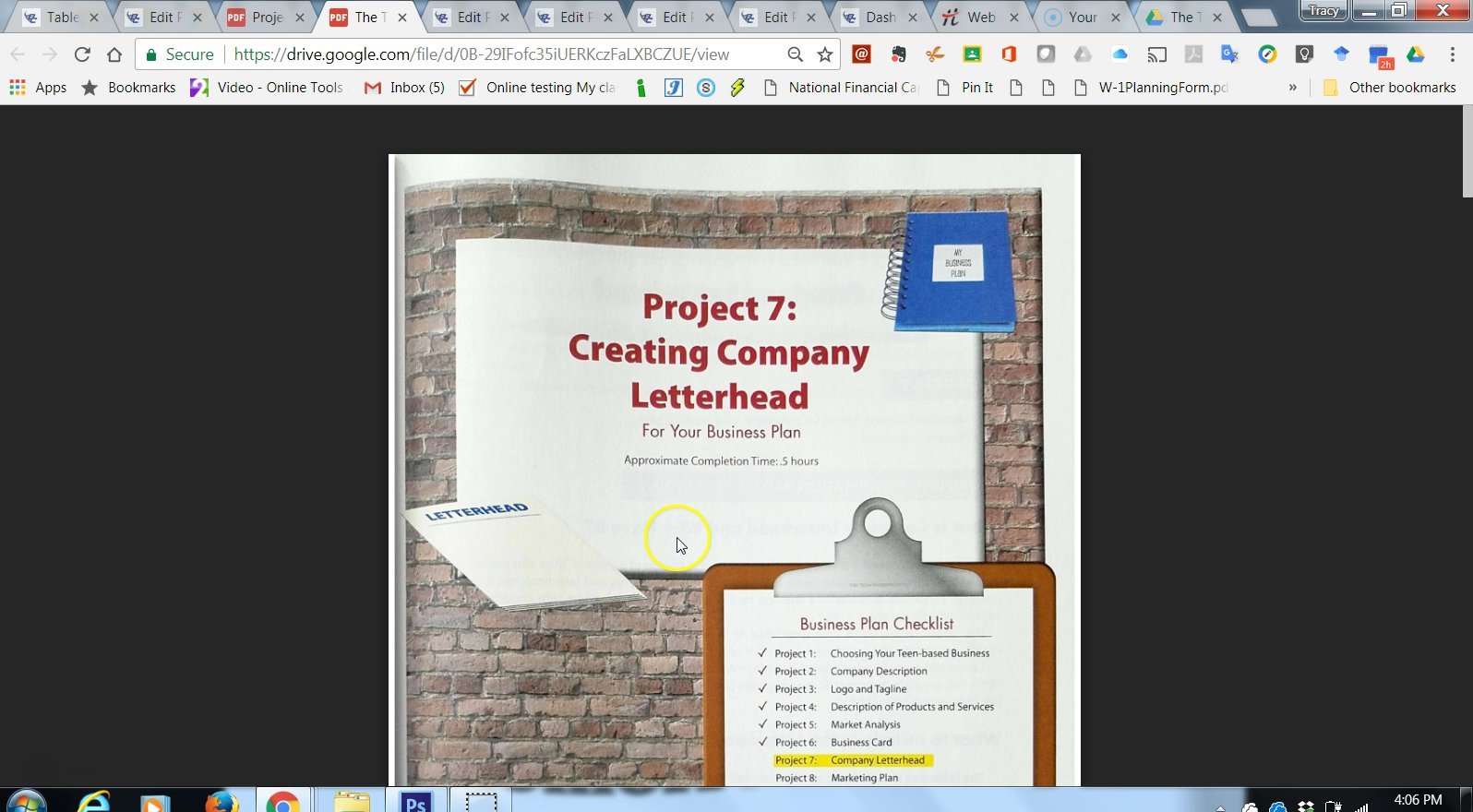 Teen Entrepreneur Project 7 Letterhead