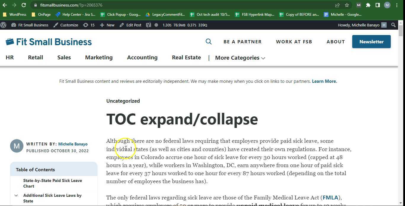 TOC expand/collapse