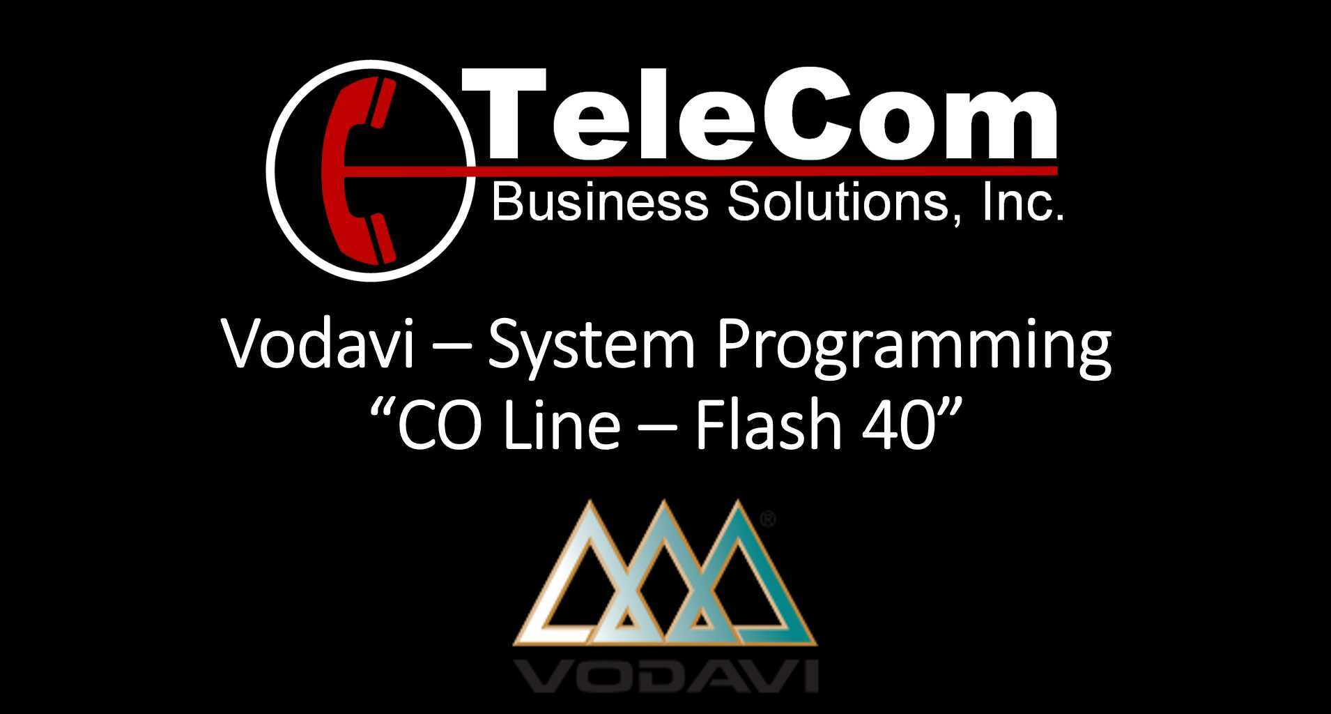 Vodavi Training Video 102 - CO Line Programming