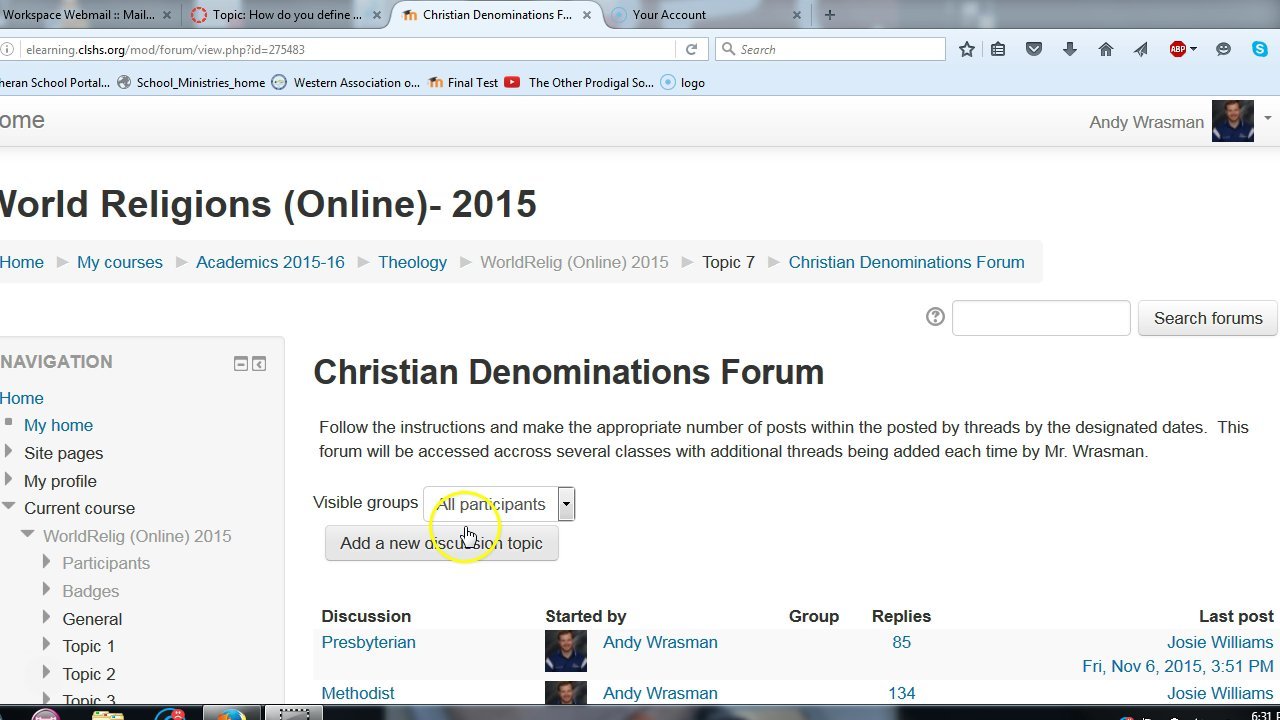 Multiple Thread Discussions in Forums