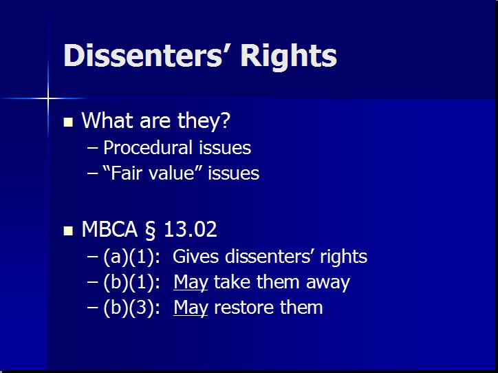 Biz Orgs Video 8 (Dissenters' Rights) (Part 2 of 2)