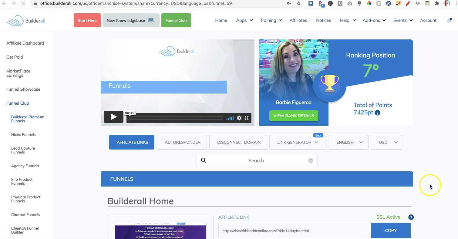 Pop Up Training - Affiliate Links