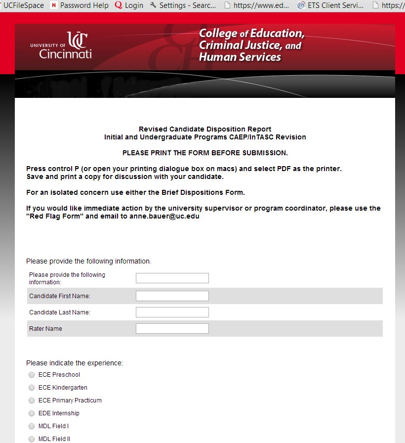 Revised Dispositions Form