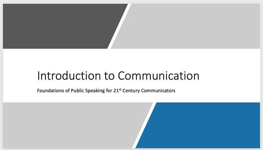 Intro To Communication