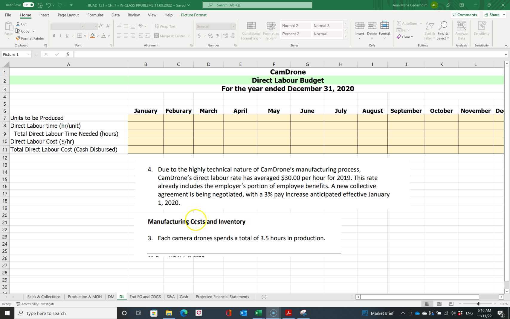 Direct Labour Budget