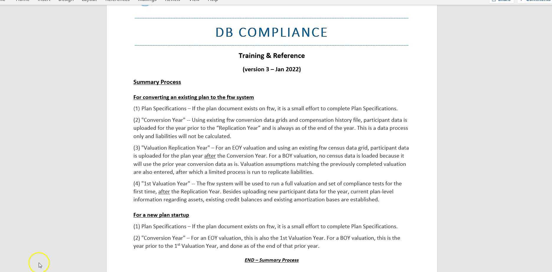 DB Training Video #1 - Overview