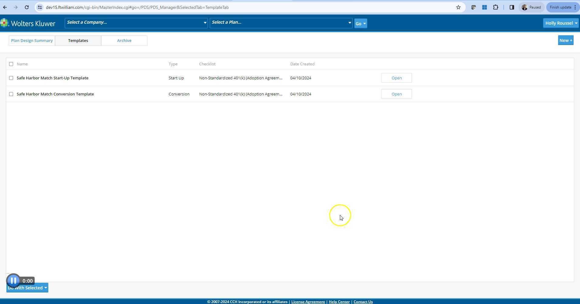 PDS - Conversion vs. Start-Up Templates