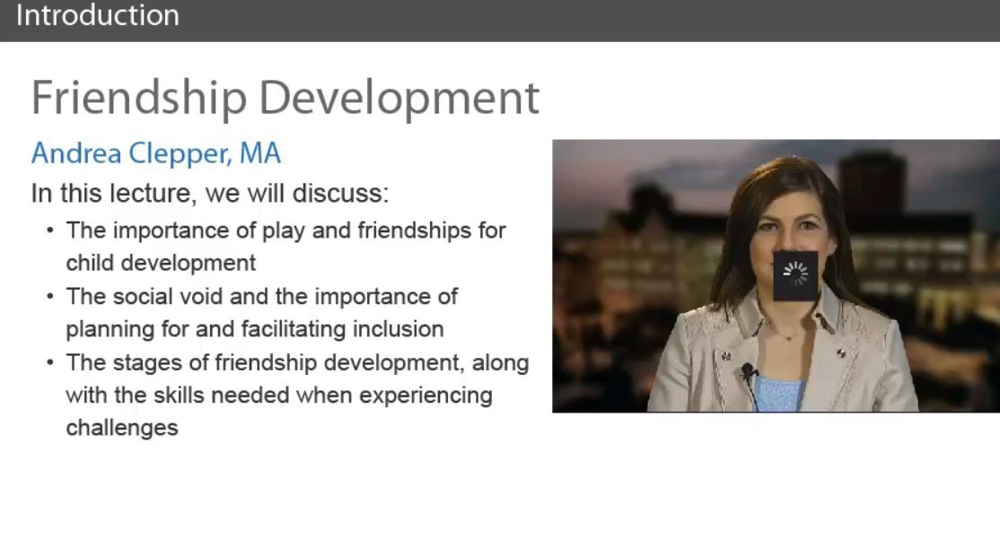 Friendship Development Lecture