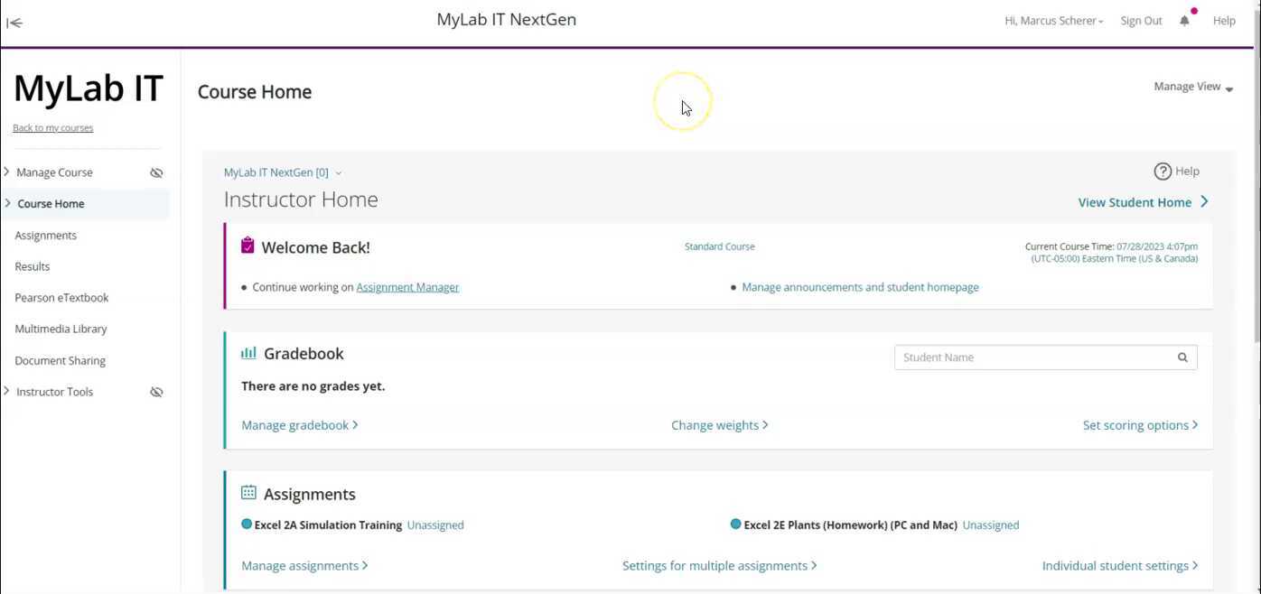 MyLab IT NextGen Customizing Grader Projects