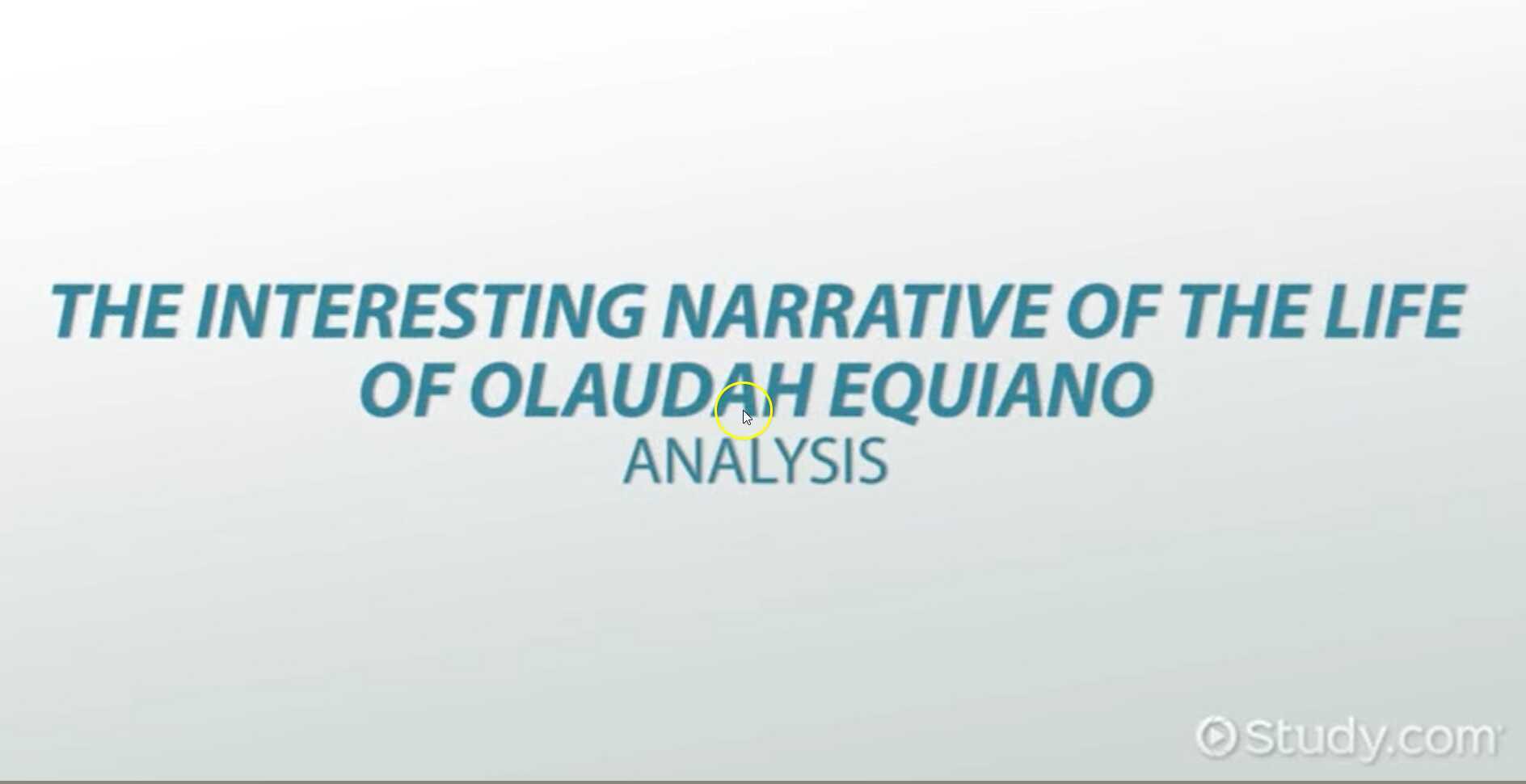 The Interesting Narrative of the Life of Olaudah Equiano