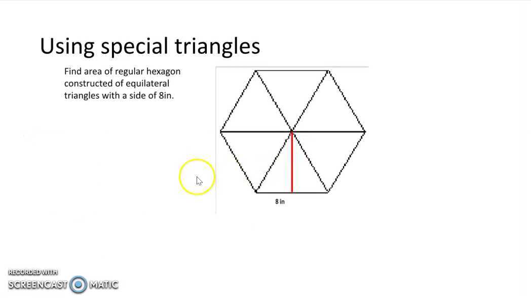 Area regular hexagon