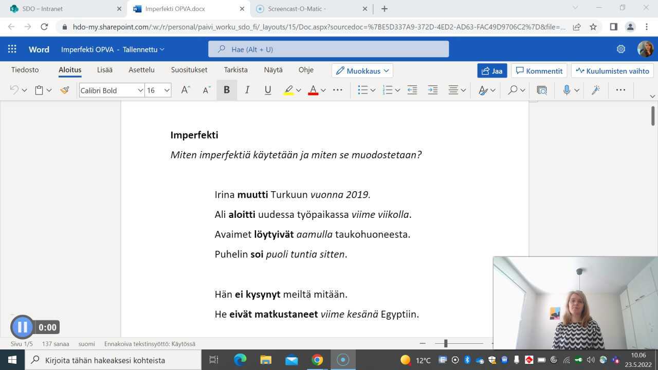 Positiivinen imperfekti