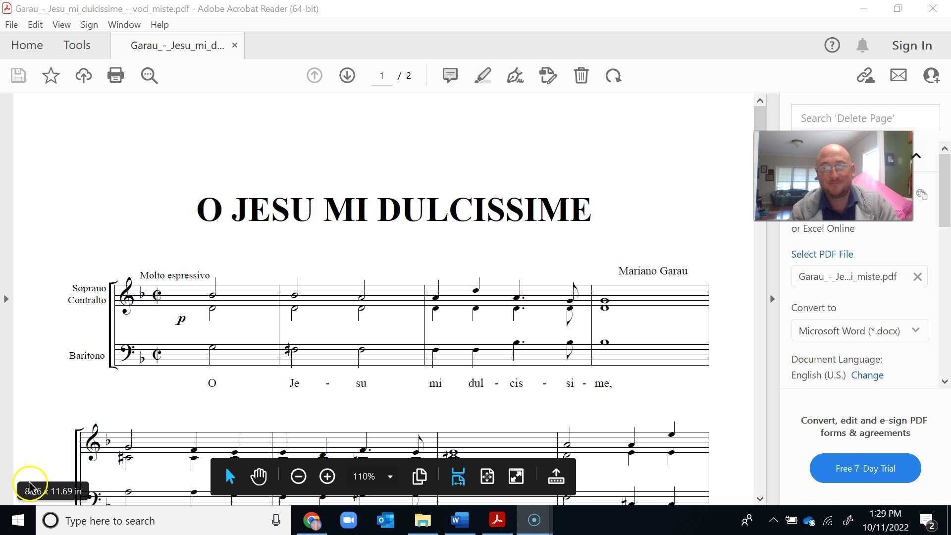 O Jesu Mi Dulcissime, Soprano