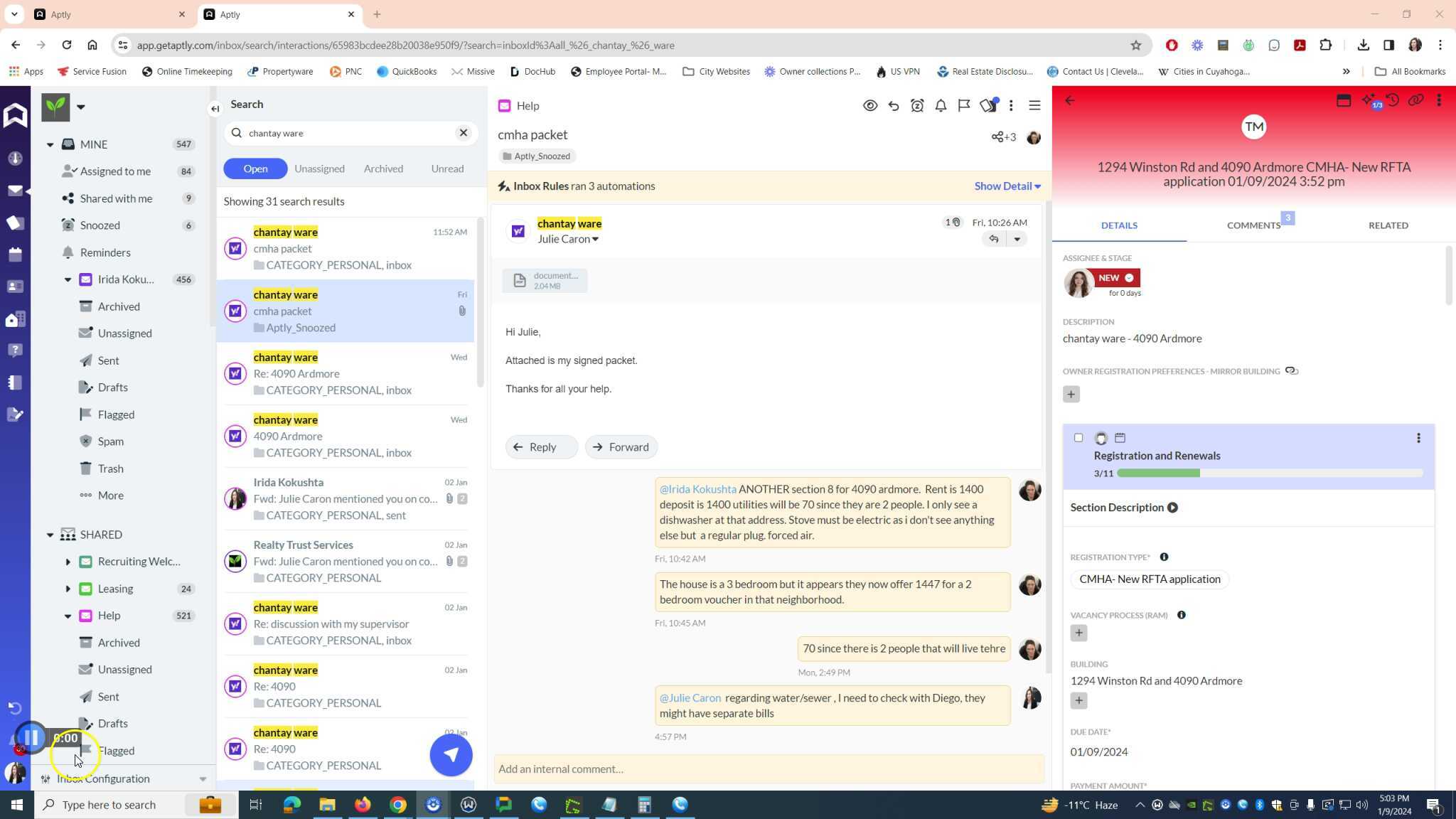 NEW RFTA - Filling out part 1