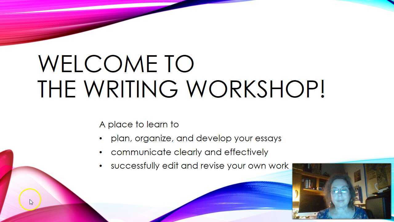 Welcome to the Writing Workshop