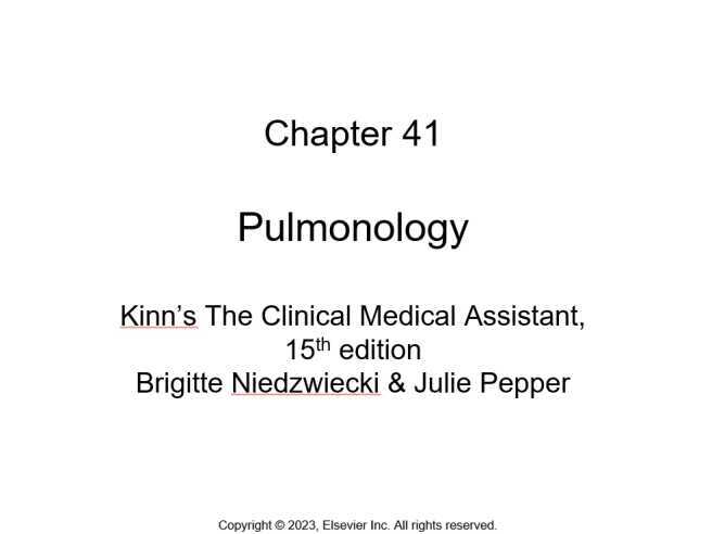 Ch 41 Pulmonary