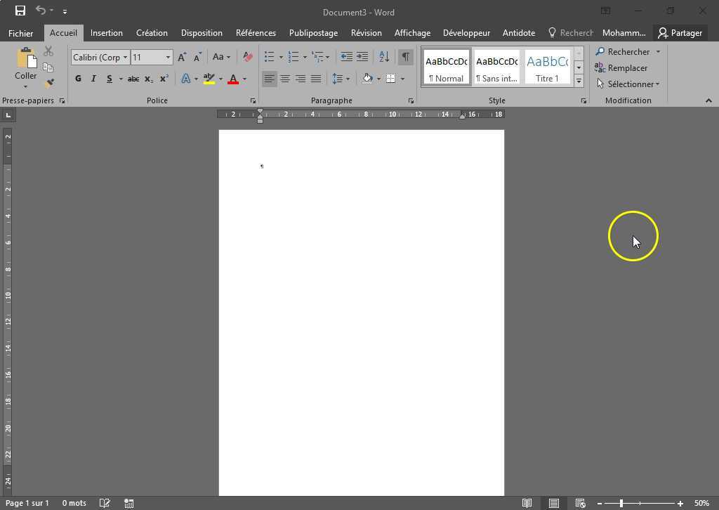 Disposition et mise en forme d'une lettre à deux pages