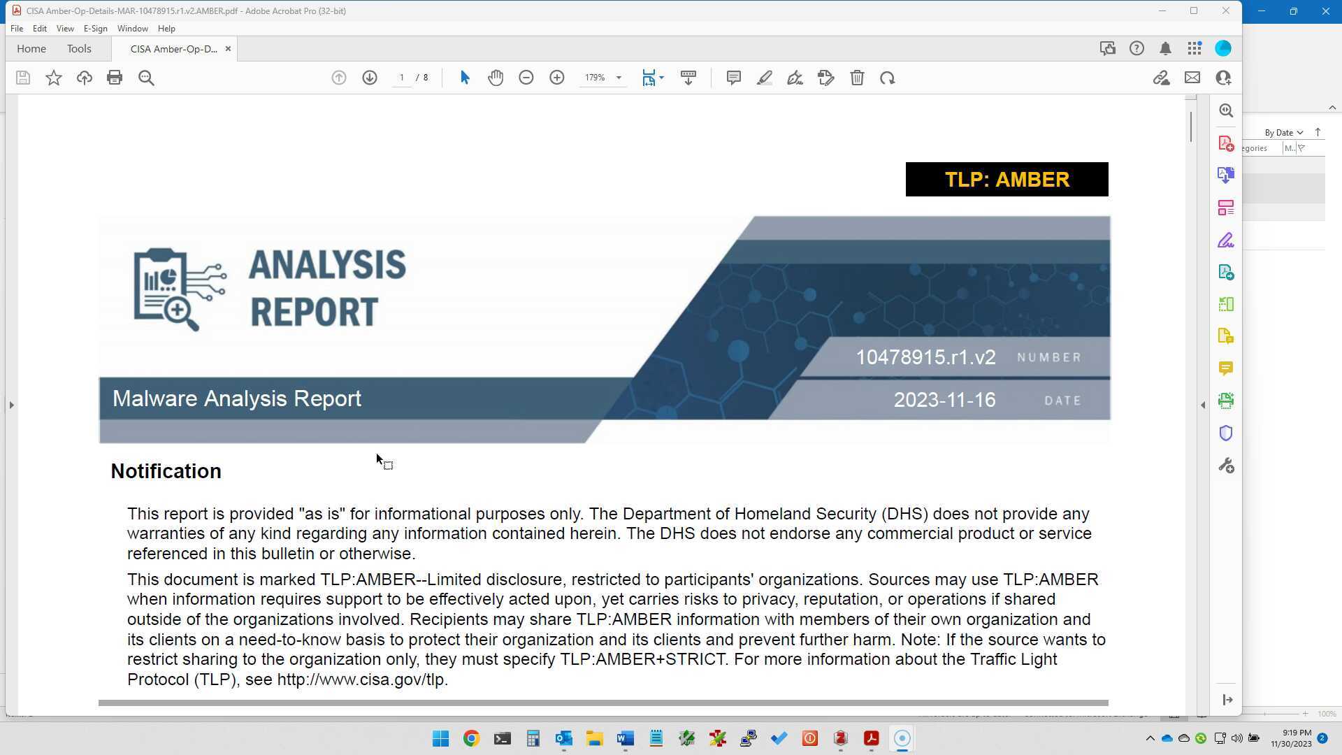 Malware Analysis CIT Rollup TLP:AMBER+STRICT